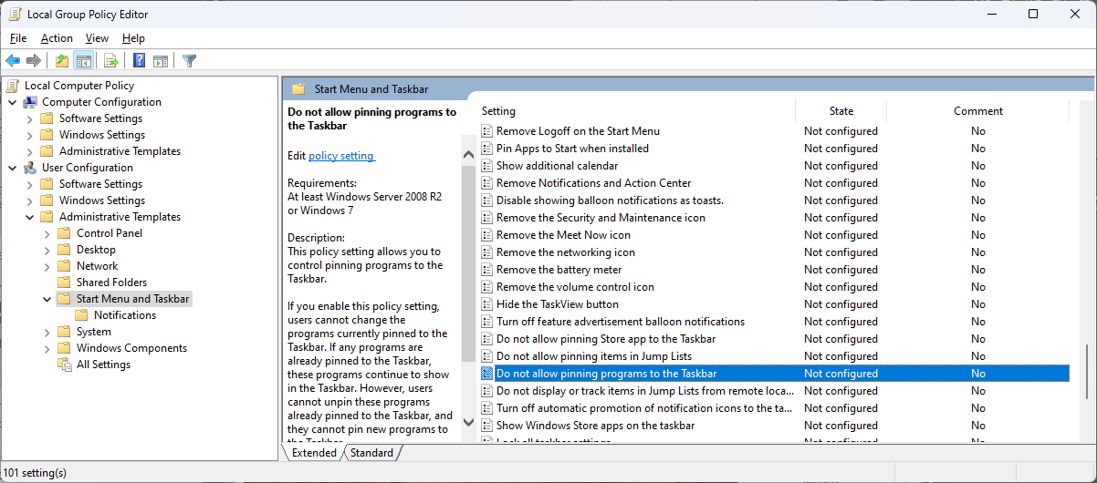 Solved: Enable "Pin to Taskbar" Windoze 11 on an M$ Surface Pro ...