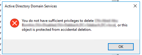 Solved: Urgent issue!!! - Error delete user in AD - Windows 2016 ...