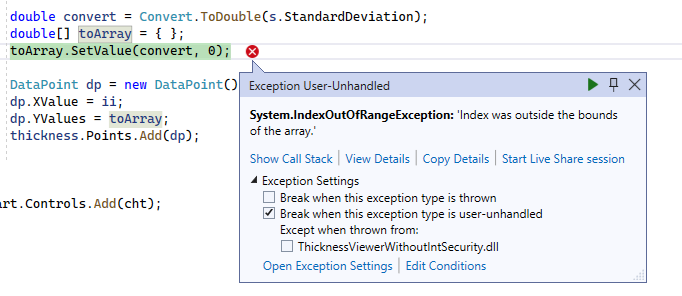 Solved: How can I convert decimals coming from a DBContext to double[] in order to populate a ...