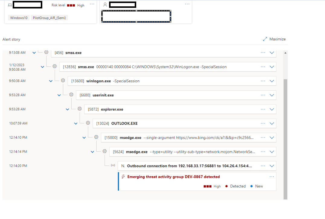 Solved: M365 High Alert - Emerging threat activity group DEV - 0867 ...