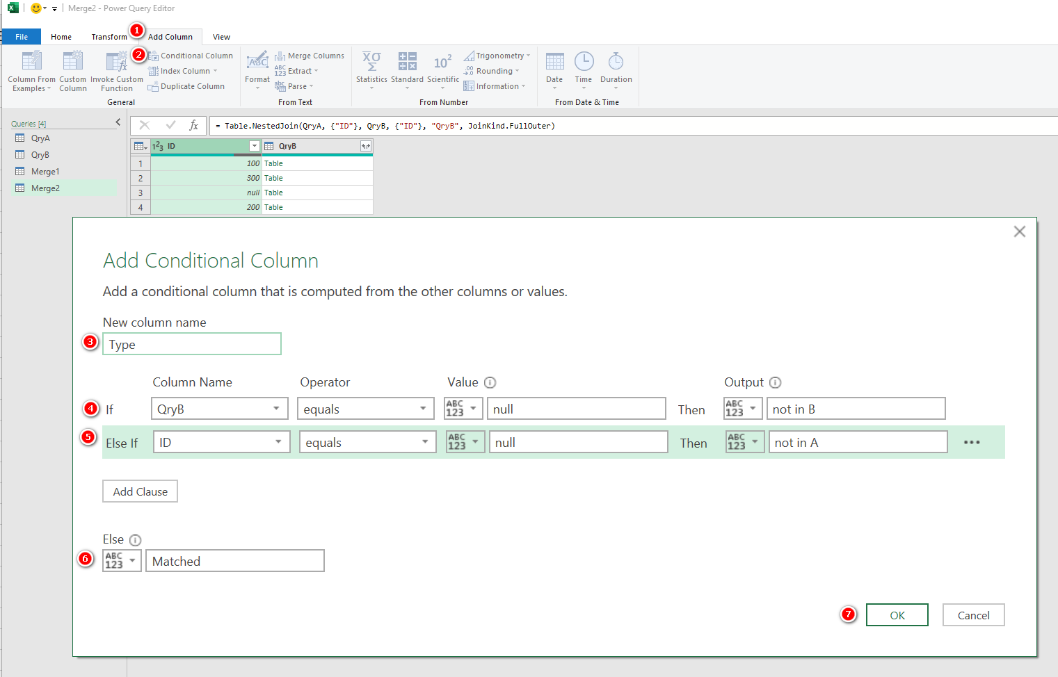 SQL "Full Outer Join", shows nulls. How do I determine what rows ...