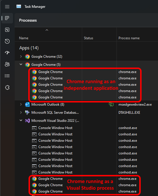 Debugging opens new Tab instead of a new window | Experts Exchange