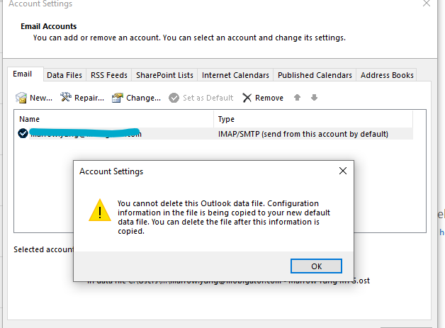 Solved: how to configure outlook to use previous .OST file from other PC? | Experts Exchange