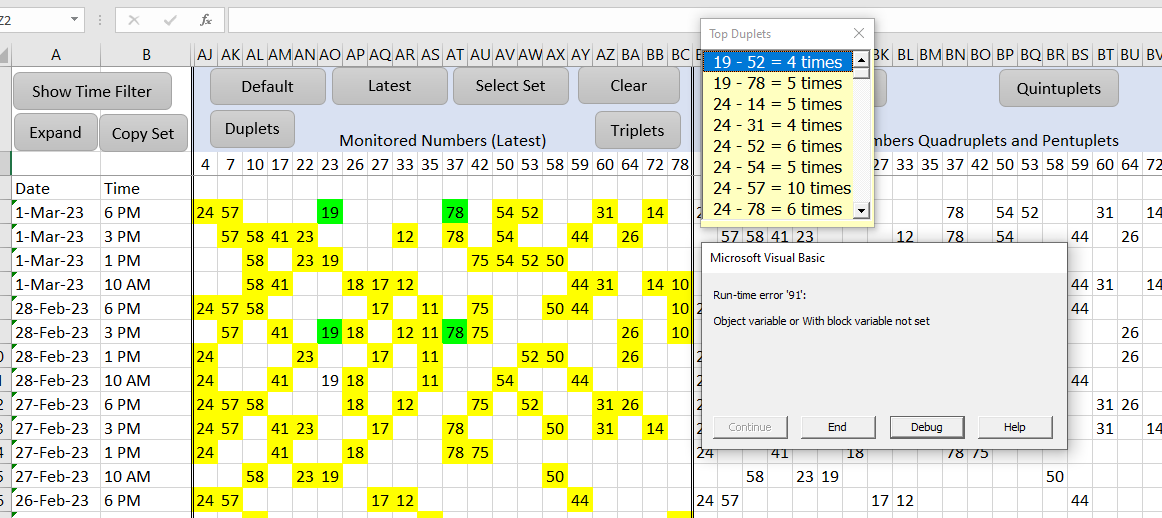 Solved: Generating Triplet number combinations in MG sets tab and if ...