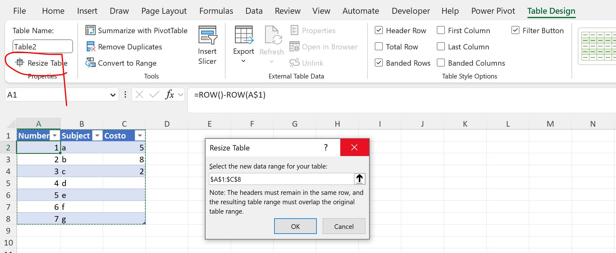 Solved: Excel formula: how to set up a dynamic range | Experts Exchange
