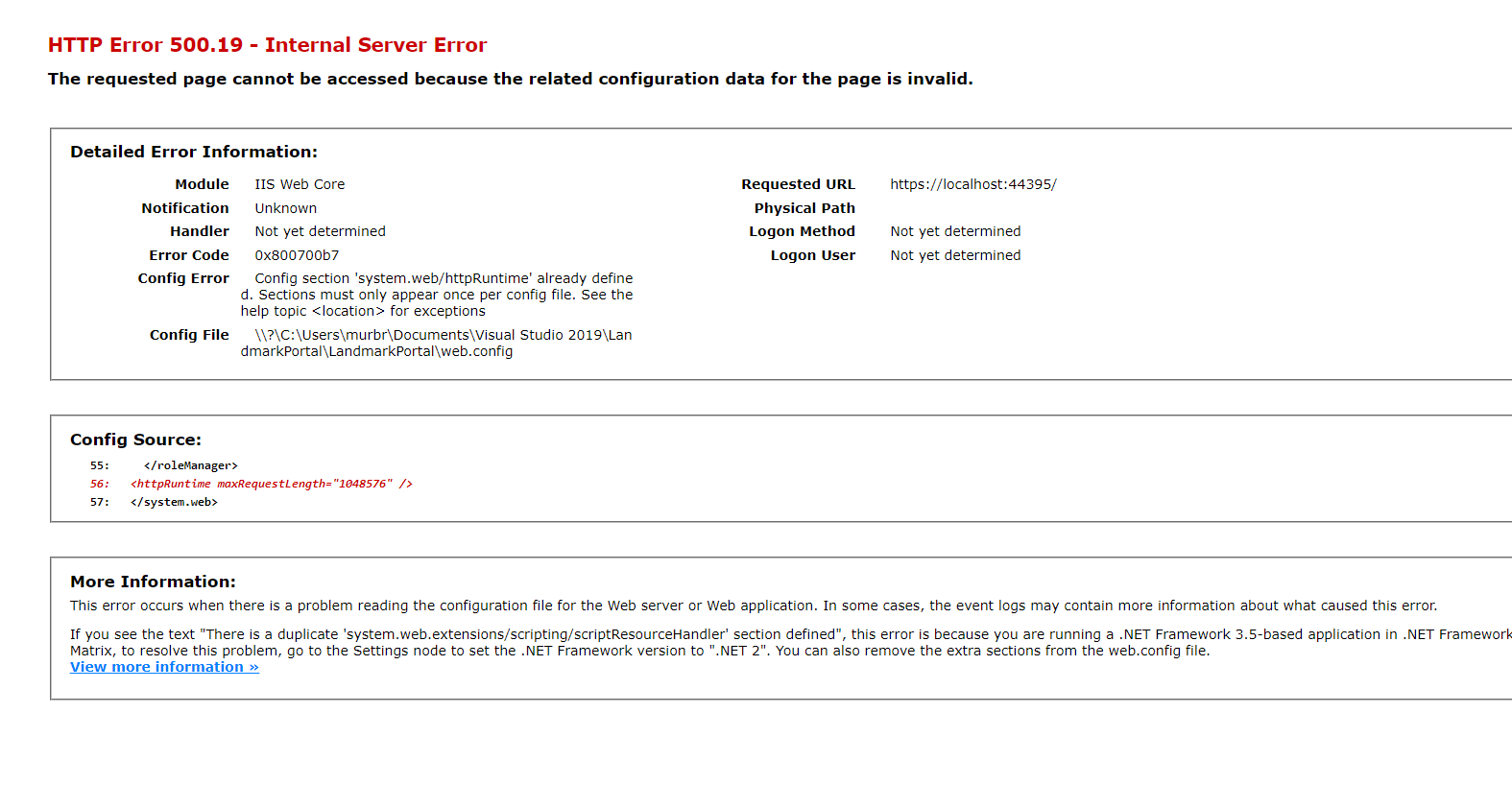 Solved: ASP.net C# GridView Search error Maximum Request Length Exceeded | Experts Exchange