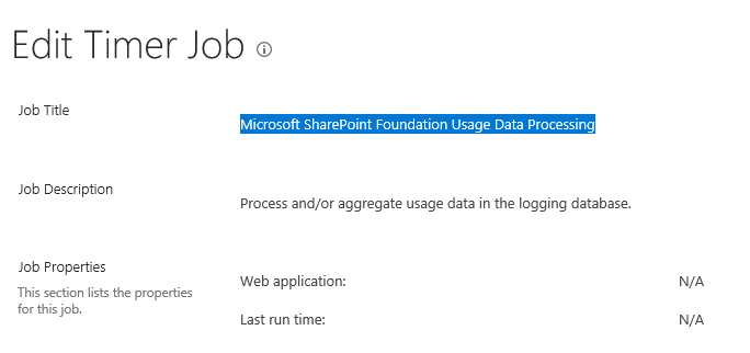 Solved: SP 2019, timer job not working. | Experts Exchange