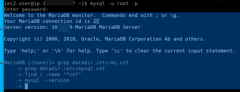 Solved: Find the location and size of my MariaDB database on a Centos server | Experts Exchange