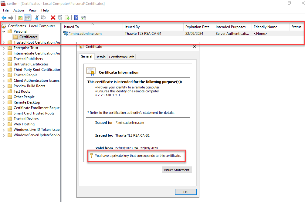 Solved: Windows Server 2019 - just installed Wildcard SSL certificate, but it is not showing up ...