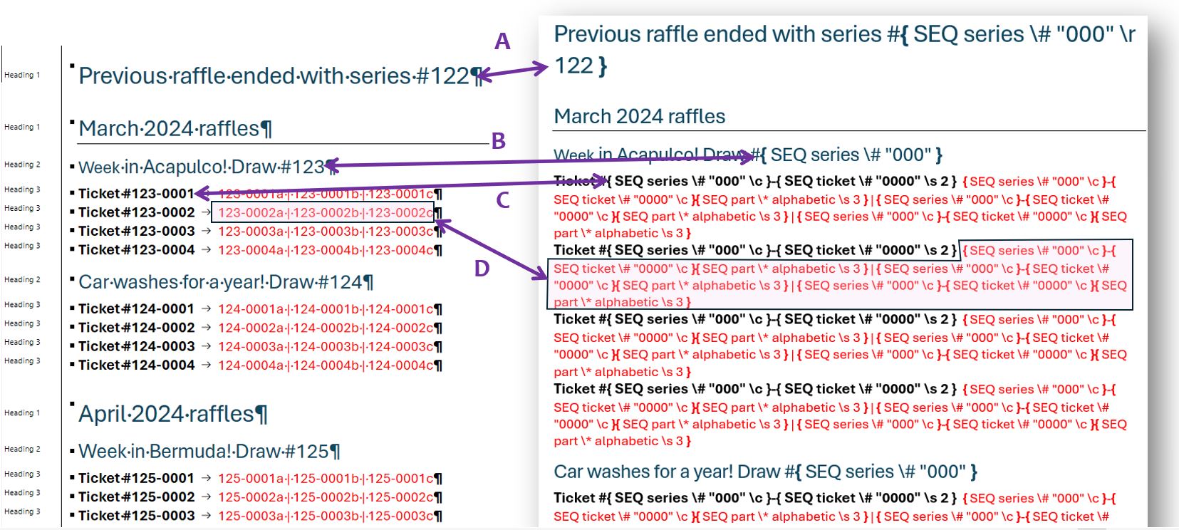 Solved: Creating Numbered Tickets | Experts Exchange