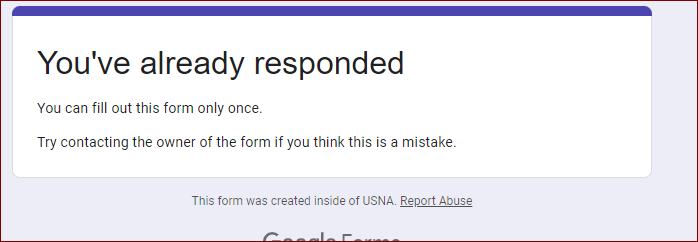 Solved: How does google forms restrict to one response? | Experts Exchange