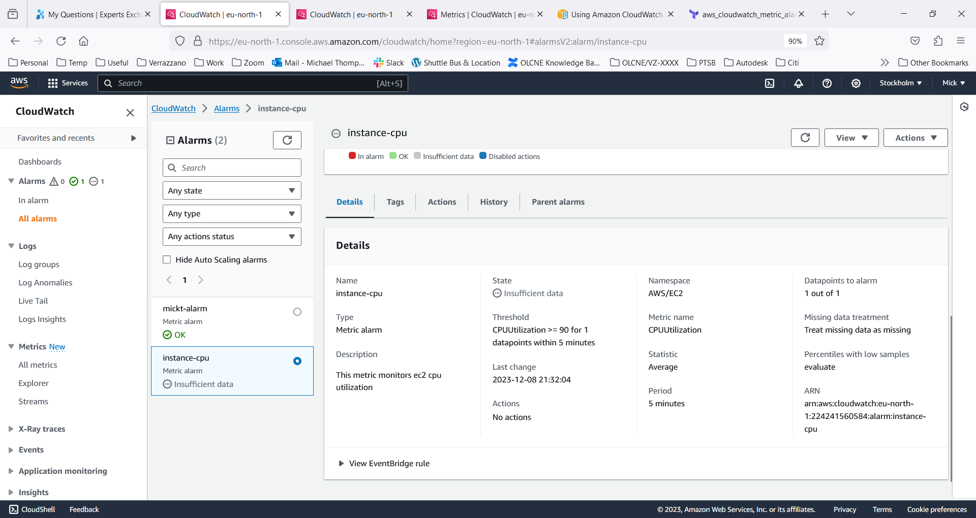 Solved How Do I Associate A Cloudwatch Alarm With An Ec2 Instance Using Terraform Experts