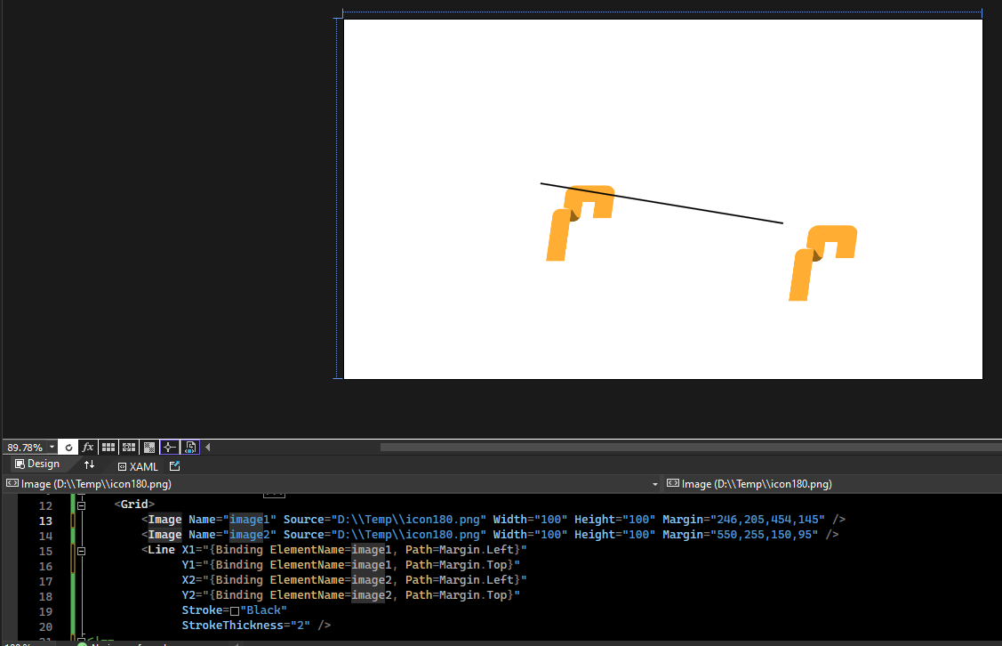 Solved: How to place an icon image on a C# Form and draw a line between ...