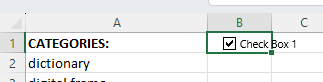 Solved: Adding checkbox to an Excel sheet | Experts Exchange