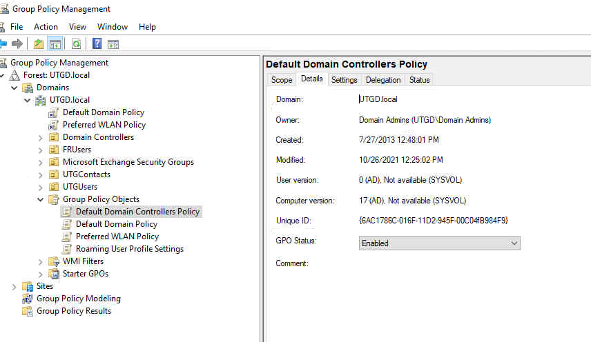 Solved: gpt.ini not found on the only domain controller | Experts Exchange
