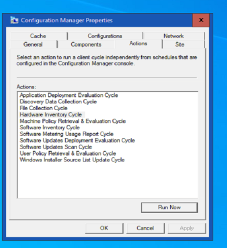 Solved: Way of remotely running actions within Configuration Manager Properties Actions tab ...