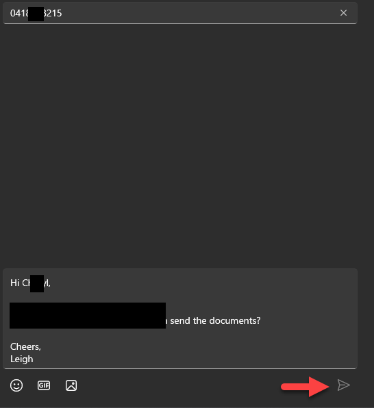 Solved: Windows 11 / Phone Link - unable to send a new message, as the ...