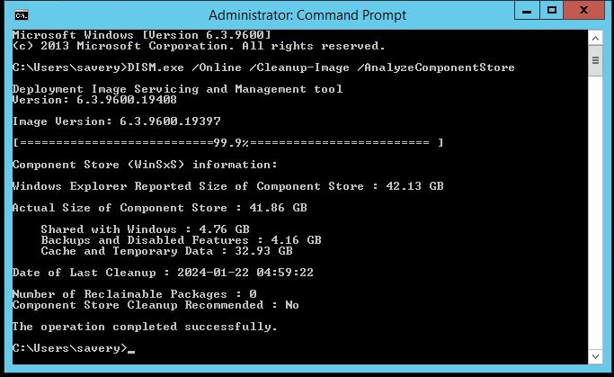 Solved: Cleaning up the c:\windows\winsxs\temp" folder | Experts Exchange