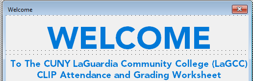 Creating a custom Welcome form in Excel | Experts Exchange