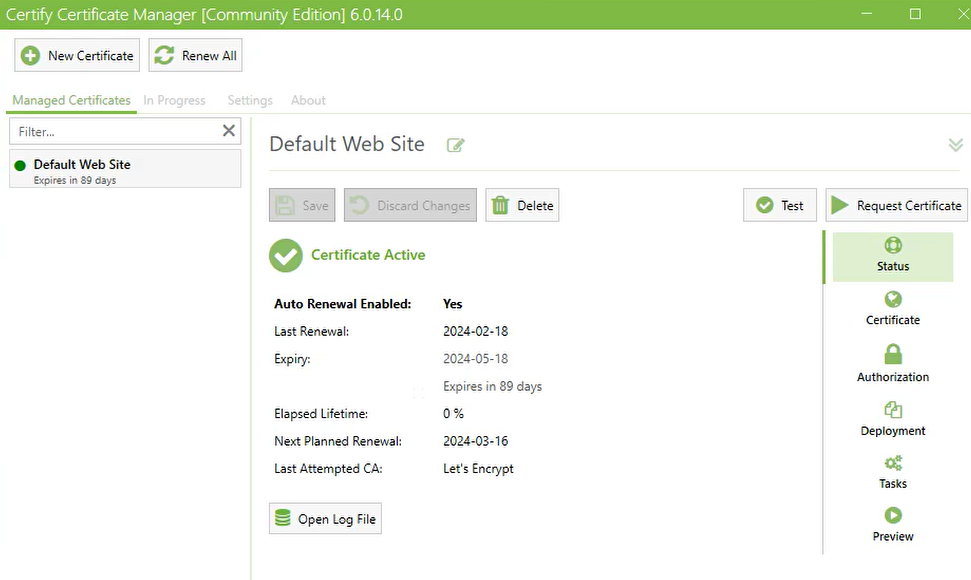 Solved: Certifytheweb fails to renew certificate | Experts Exchange