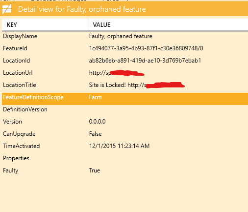 Solved: SharePoint 2016 - This feature is referenced in database, but isn't installed on the ...