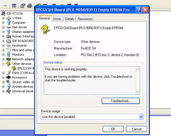 Solved: WinXP PC "EPCI2" card with question mark in device manager ...