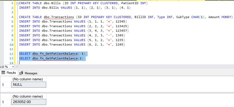 Solved: SQL Server Function does not return desired results only how ...