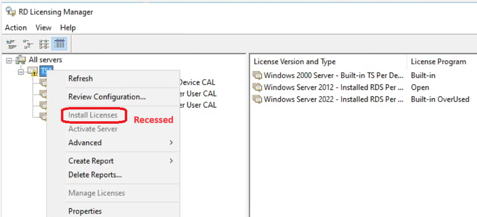 Solved: Can't add RDS User CAL | Experts Exchange