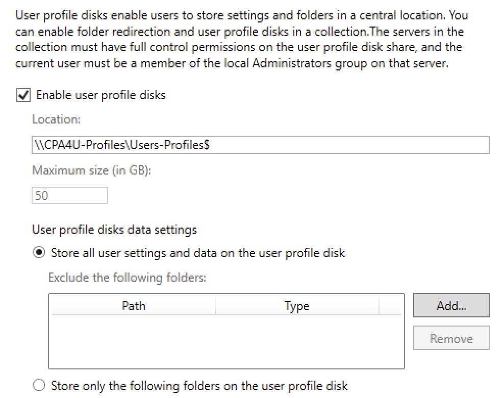 Solved: Temporary profiles in RDS 2016 | Experts Exchange