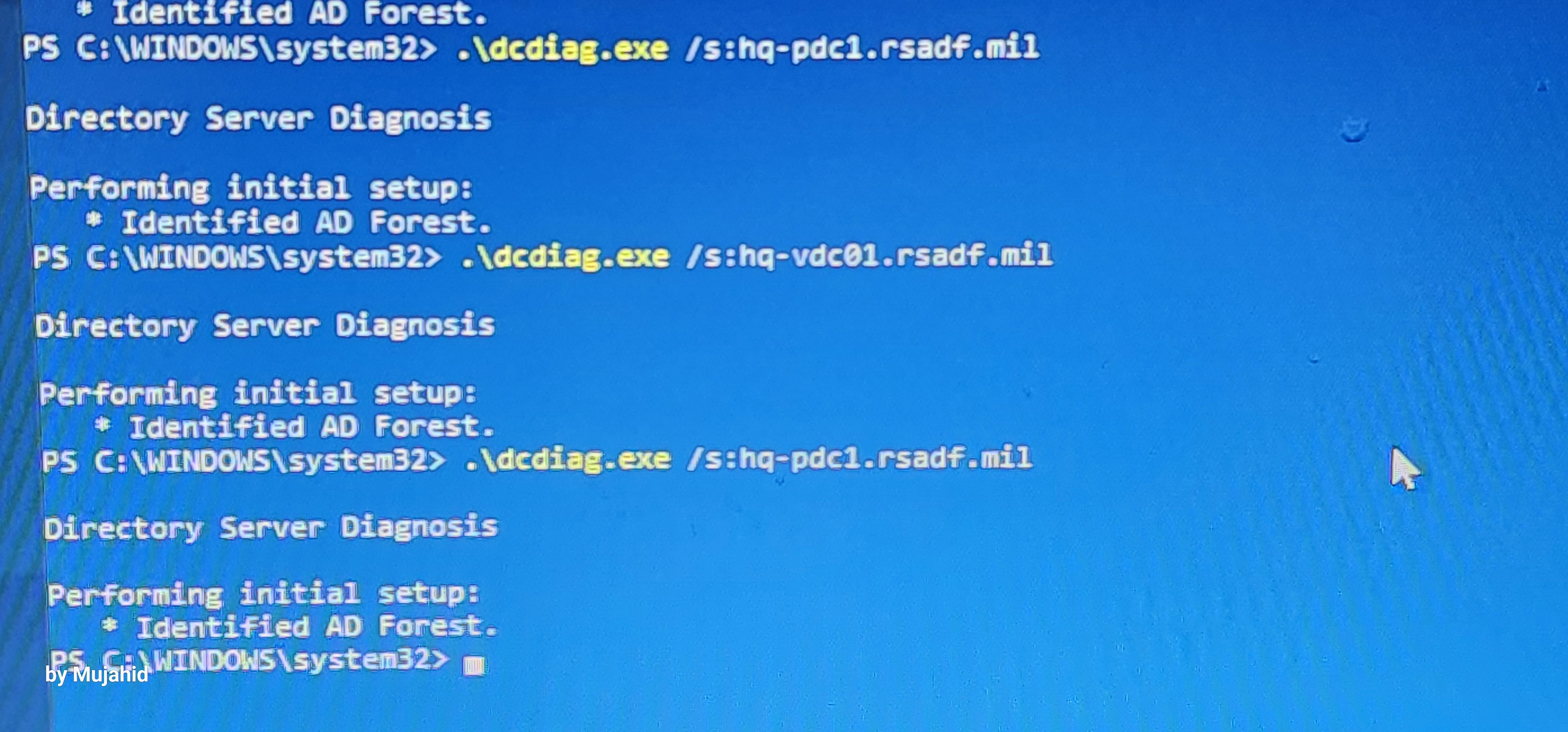 Dcdiag command run and stop | Experts Exchange