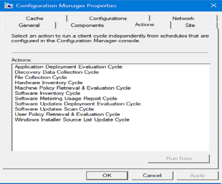 Solved Sccm Client Configuration Manager Properties Action That Will Populate Sccm Software