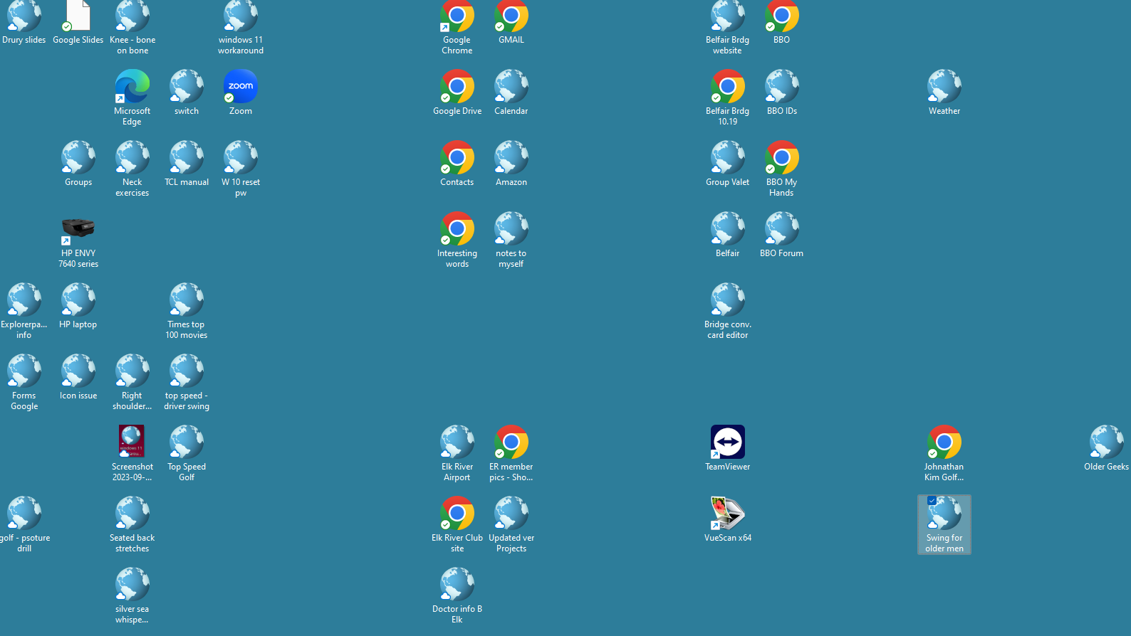 Blue Circle On Desktop Icons