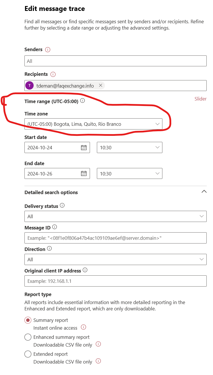 Solved: Time Zone from Exchange Online and my outlook time zone ...