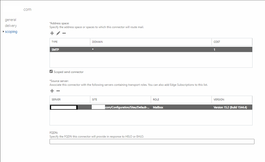 How to configure send connector based on the sender's domain | Experts Exchange