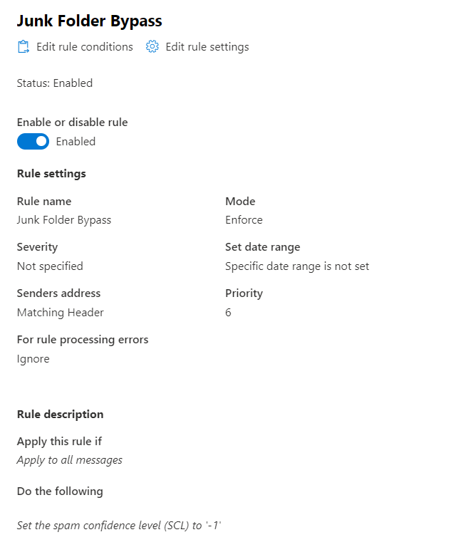 Outlook Mailflow issue- Junk Folder | Experts Exchange