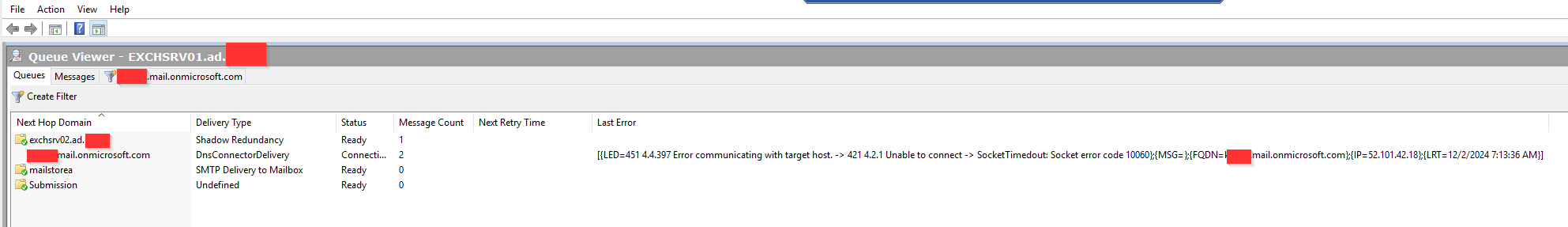Solved: Exchange hybrid mail flow blocked | Experts Exchange