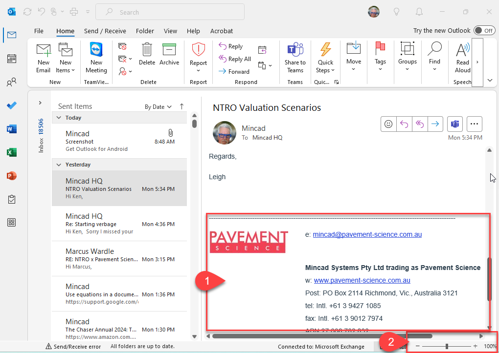 Solved: Outlook 365 - text and signature of new Message are severely ...