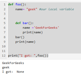 Solved: usage of 'nonlocal' keyword in python | Experts Exchange