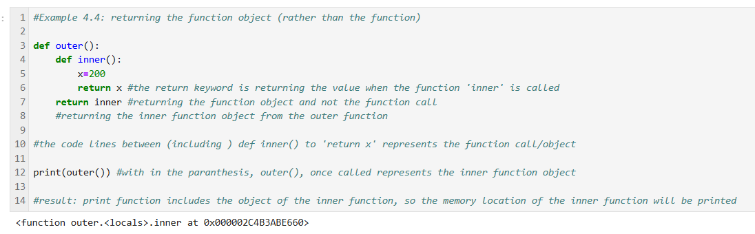 Solved: Nest function and closure in python | Experts Exchange