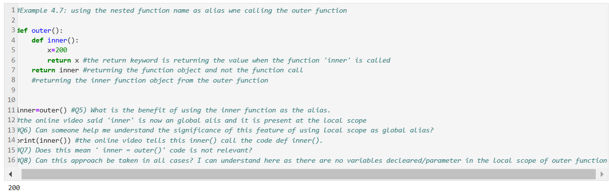 Solved: Nest function and closure in python | Experts Exchange