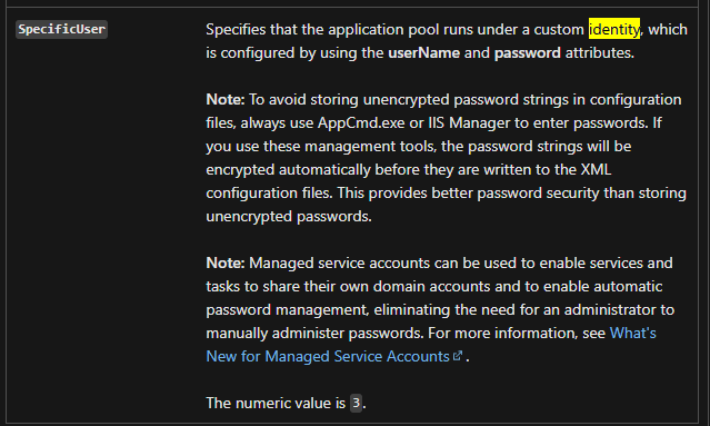 Solved: Powershell To Update IdentityType for IIS 10.0 Application Pool | Experts Exchange