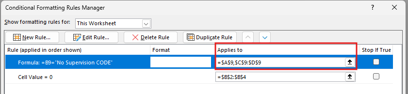 Solved Excel Conditional Formatting Applies To Multiple Ranges 3650