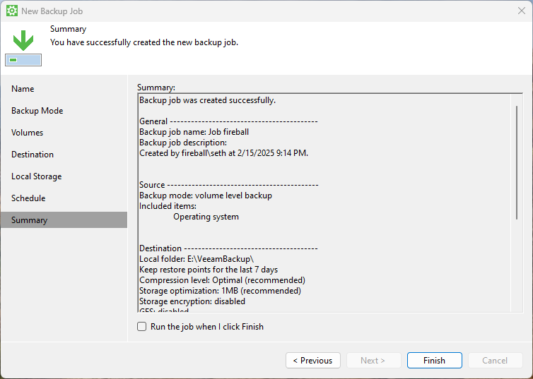 Installing and Configuring the Veeam agent for Windows in free mode ...