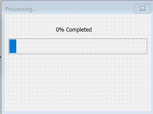 Solved: Progress Bar | Experts Exchange