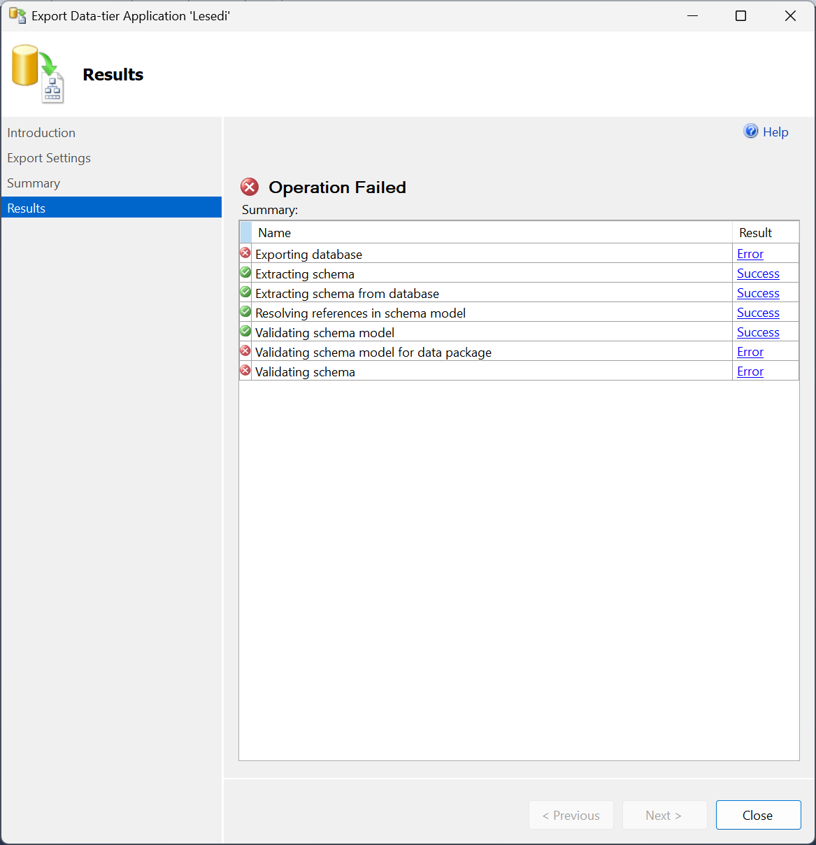 Solved: SSMS Errors exporting Azure SQL database | Experts Exchange