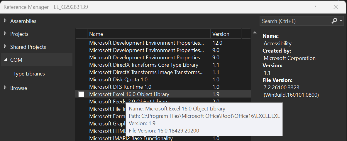 Locate Microsoft.Office.Interop.Excel.dll | Experts Exchange