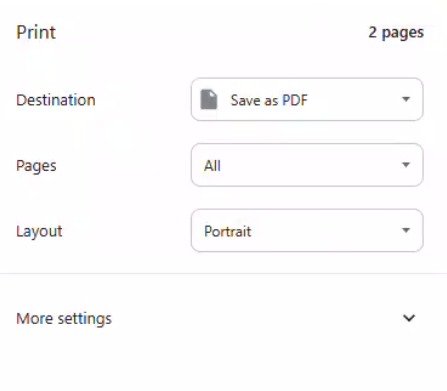 Google Chrome keeps choosing "Save as PDF" as printer selection. | Experts Exchange