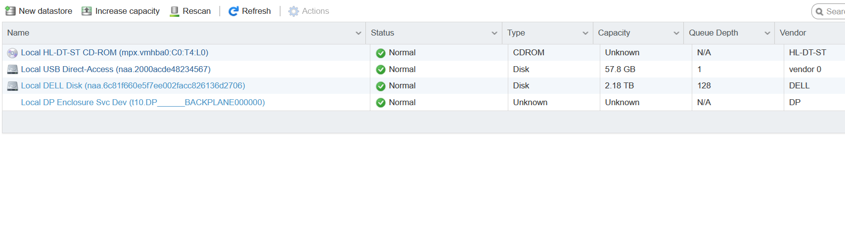 Solved: ESX 6.5 and creating a datastore. | Experts Exchange