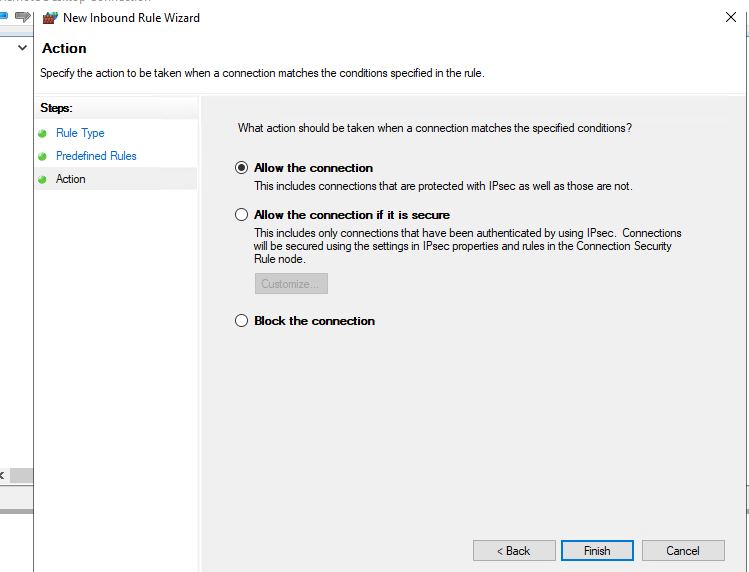cannot access terminal server after enable domain firewall | Experts ...