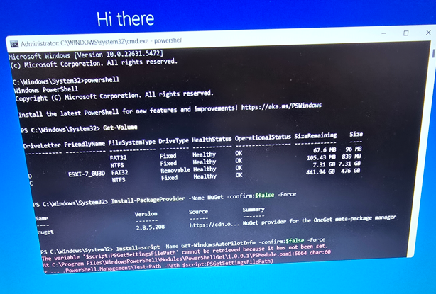 Solved: PowerShell: Error messages when executing the Autopilot procedure in PowerShell ...